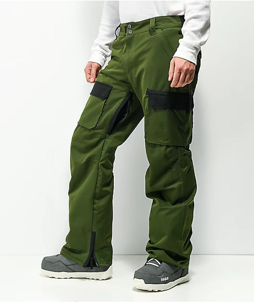 Lurking Class by Sketchy Tank Lurk Wear Green 10K Cargo Snowboard Pants ...