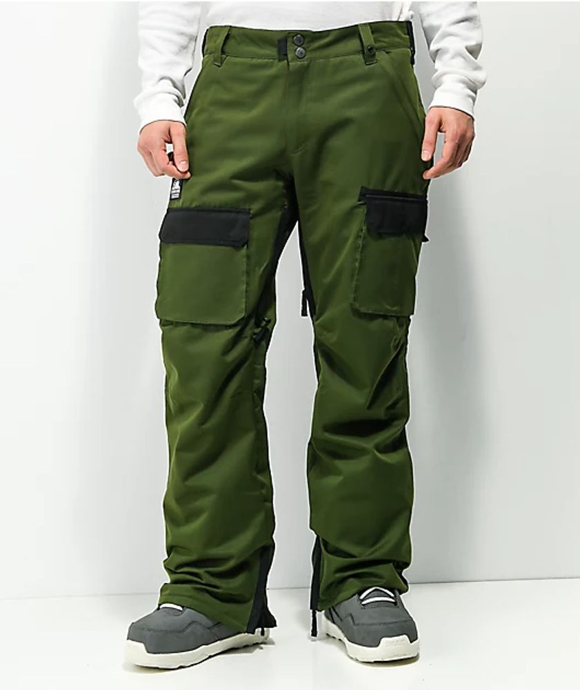 Lurking Class by Sketchy Tank Lurk Wear Green 10K Cargo Snowboard Pants ...