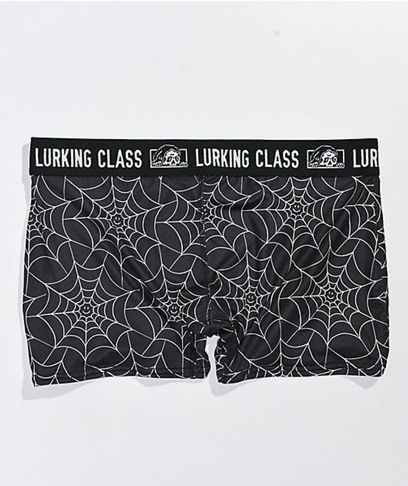 Lurking Class by Sketchy Tank Spider Web Black Boyshort Underwear ...