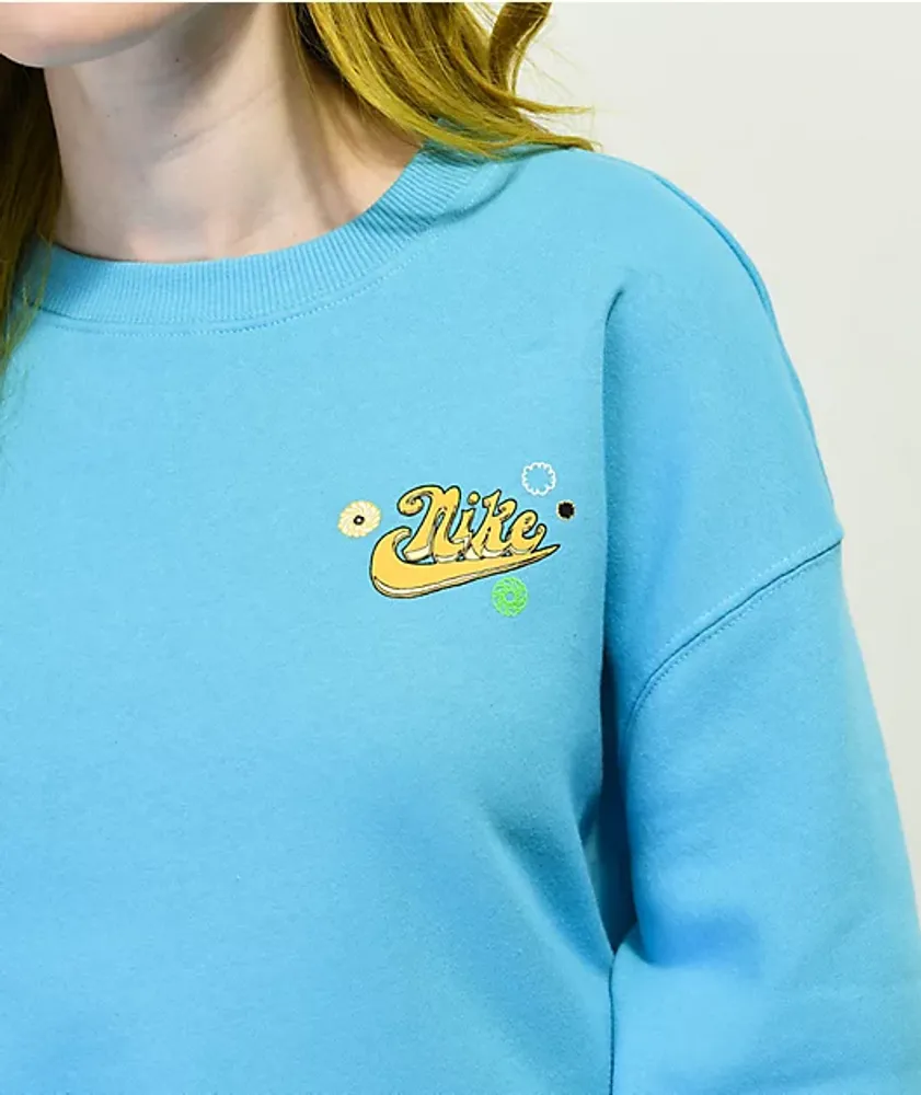 Nike Sportswear Phoenix Baltic Blue Crewneck Sweatshirt Nike Sportswear Phoenix Baltic Blue Crewneck Sweatshirt