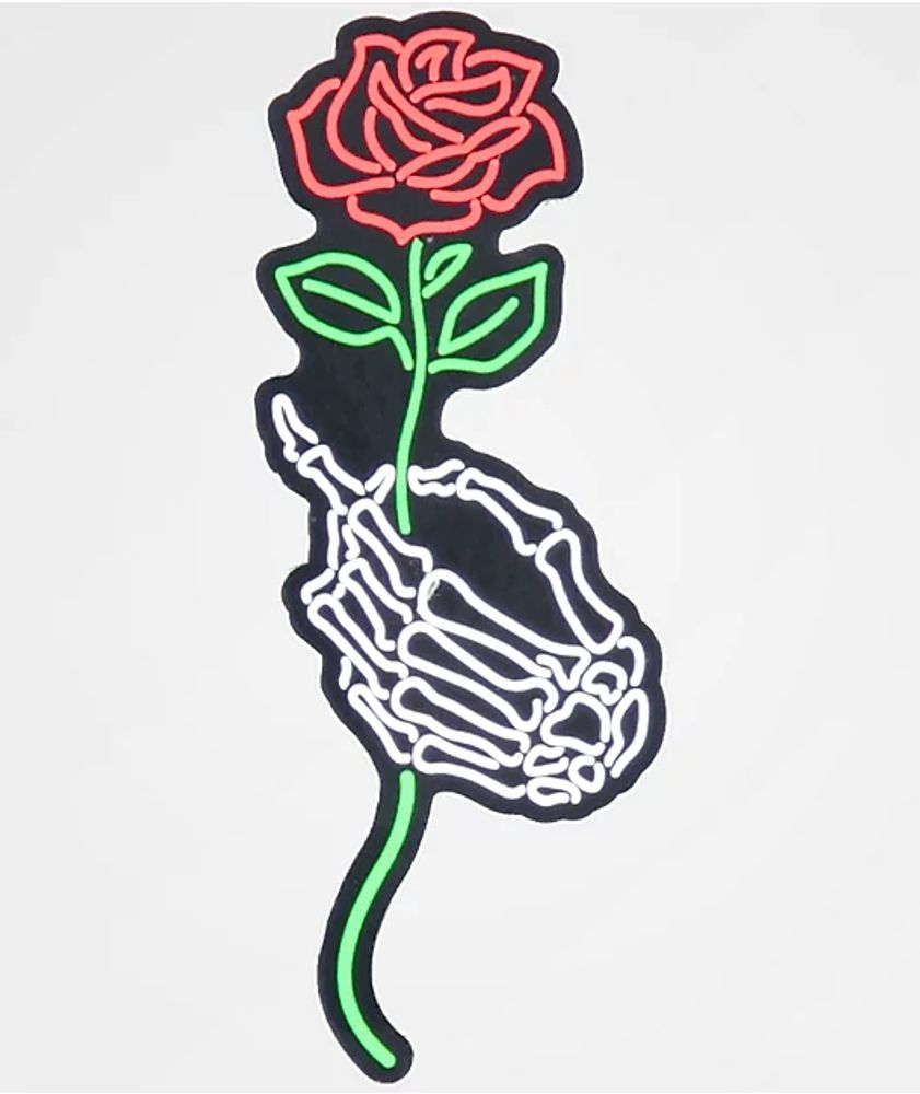 NoHours Skeleton Hand & Rose Sticker | Mall of America®