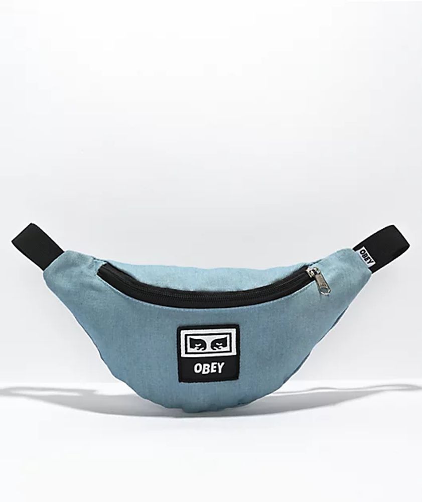 Obey Wasted Light Blue Denim Fanny Pack | Mall of America®