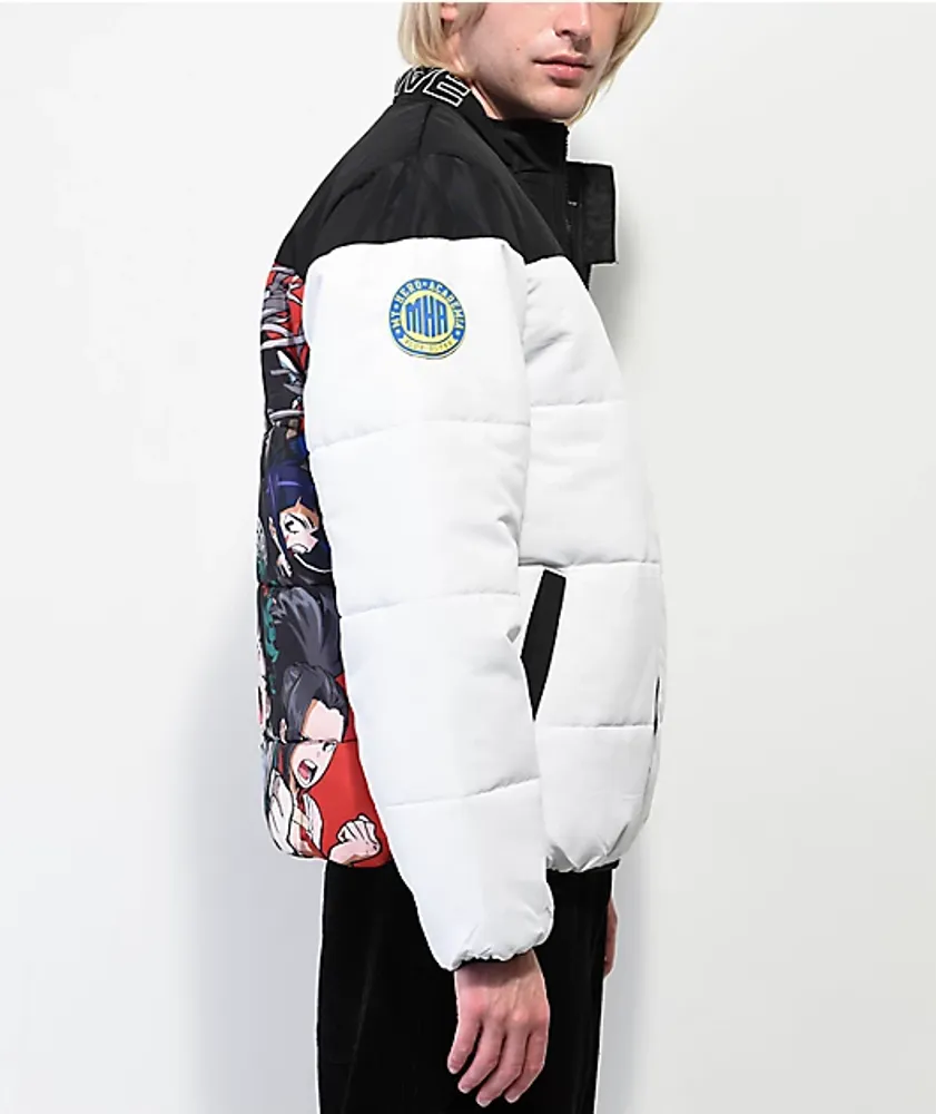 Primitive x My Hero Academia White & Black Puffer Jacket | Mall of America®