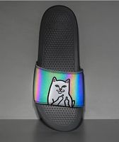 RIPNDIP Lord Nermal Iridescent Grey Slide Sandals | Plaza Las Americas