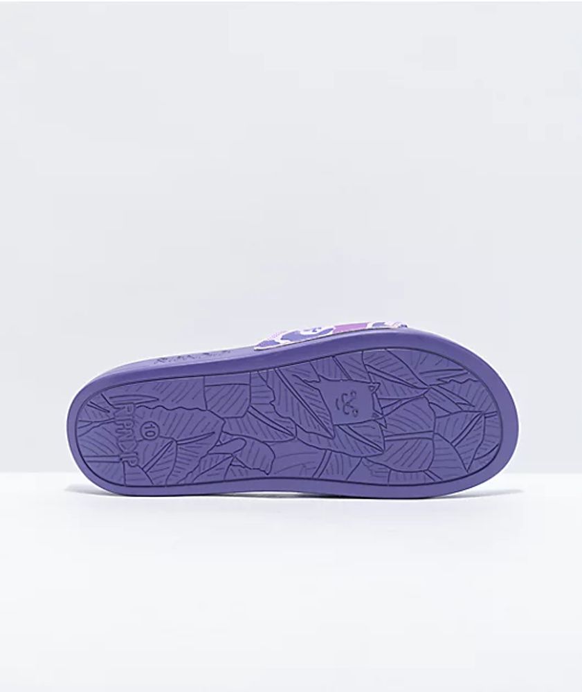RIPNDIP Lord Nermal Purple Camo Slide Sandals | Mall of America®