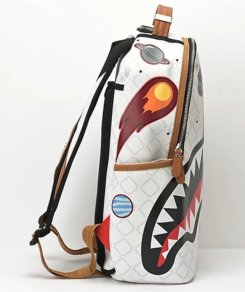 Sprayground Alien Rich White Leather Backpack | Mall of America®