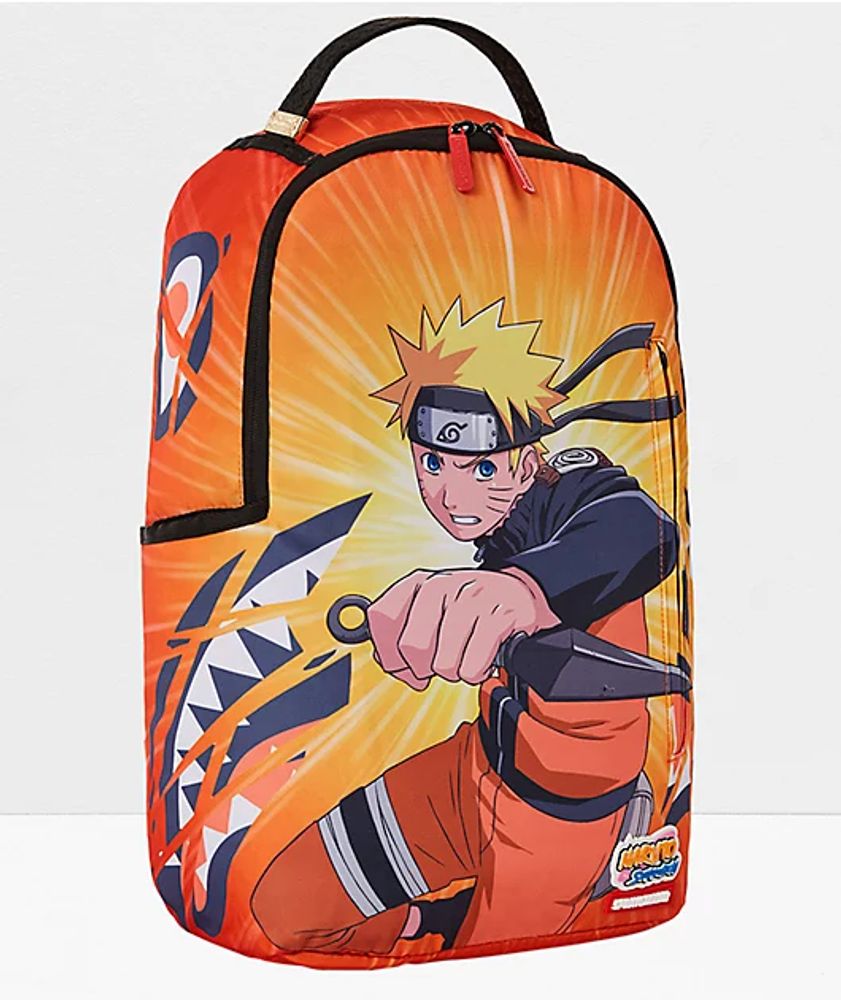Sprayground x Naruto Shippuden Breakout Shark Orange Backpack | Mall of ...