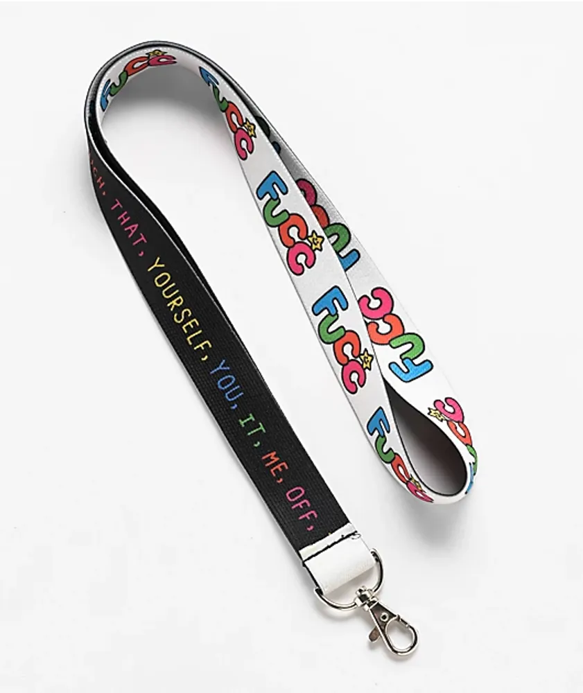 Stickie Bandits Fucc White & Black Lanyard | Mall of America®