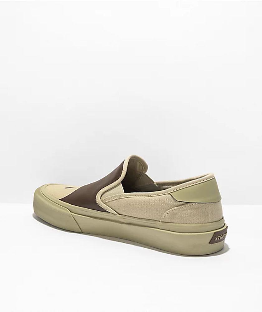 Straye Boo Vista XR One Love Tan & Coffee Slip-On Skate Shoes | Mall of ...