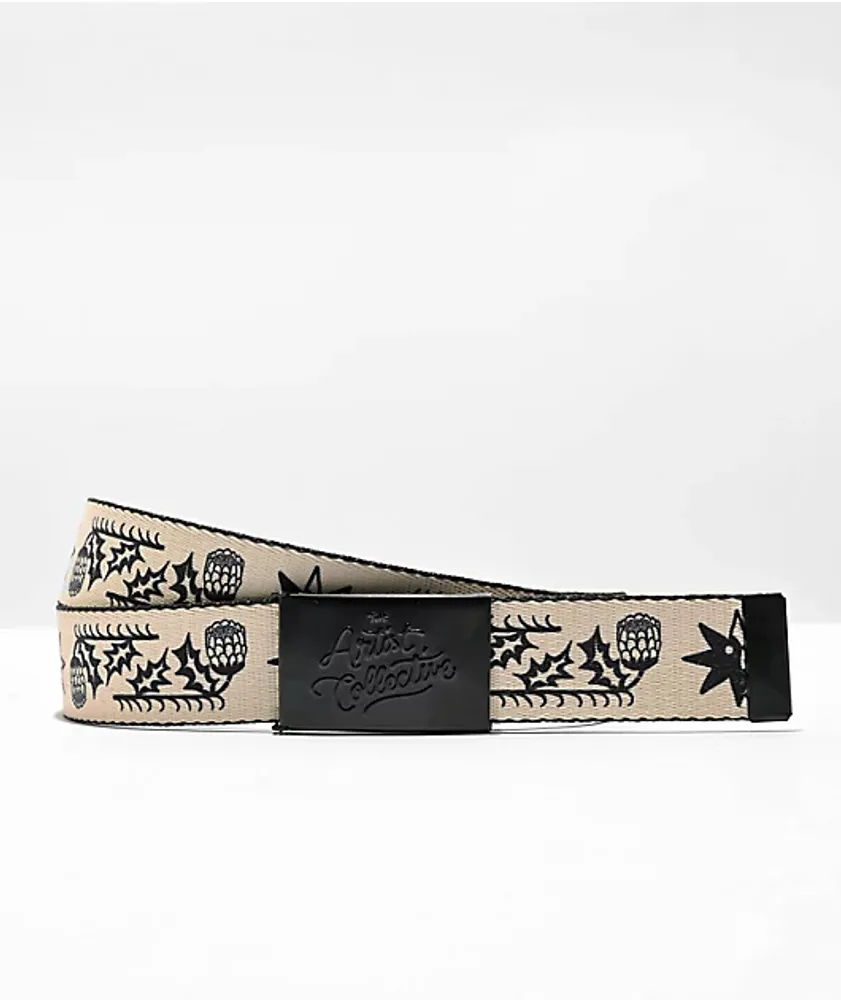 The Artist Collective Tribal Chex Black Reversible Web Belt | Mall of ...