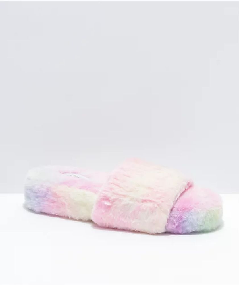 Trillium Tie Dye Furry Slide Sandals | Mall of America®