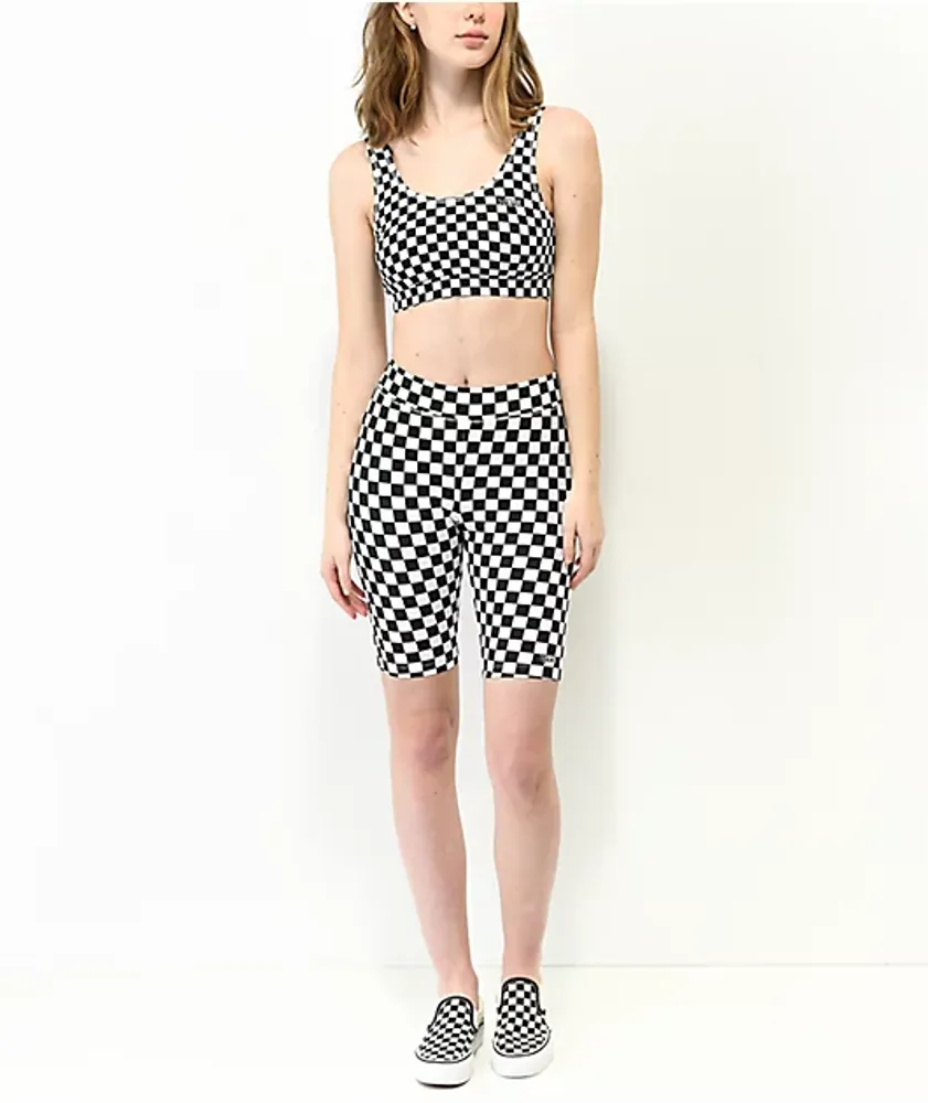 Vans Flying V Black & White Checkered Bike Shorts | Mall of America®