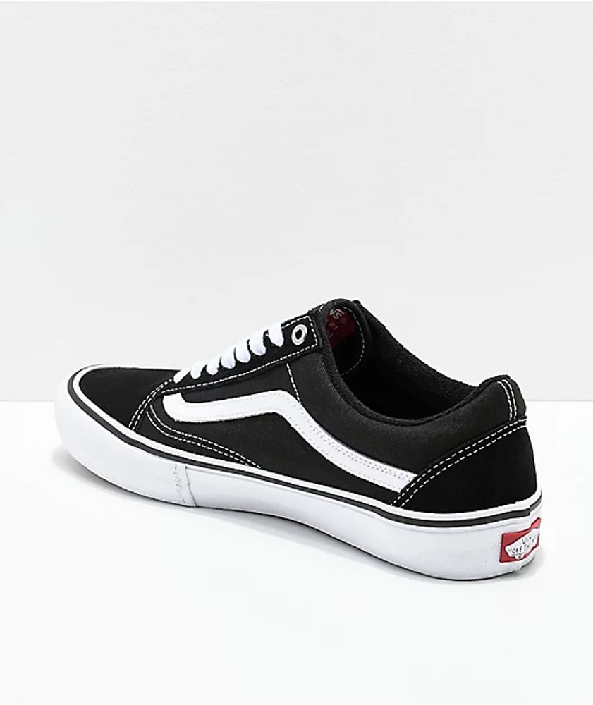 Vans Old Skool Pro Black & White Skate Shoes | Mall of America®