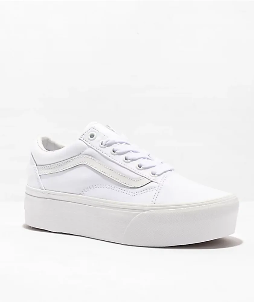 Vans Old Skool Stackform True White Platform Shoes | Mall of America®