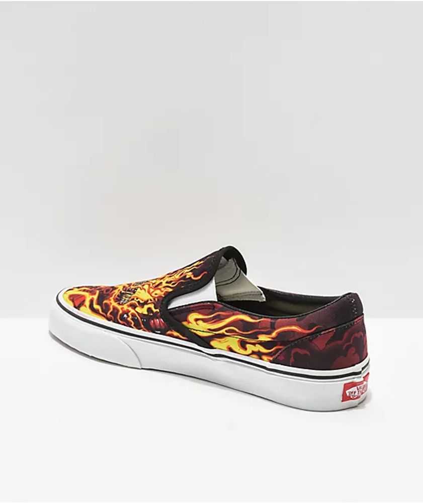 Vans Slip-On Samurai Rising Black & White Skate Shoes | Mall of America®