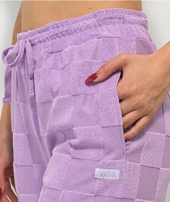 Vans Teri Lavender Checkered Terry Cloth Pants | Mall of America®