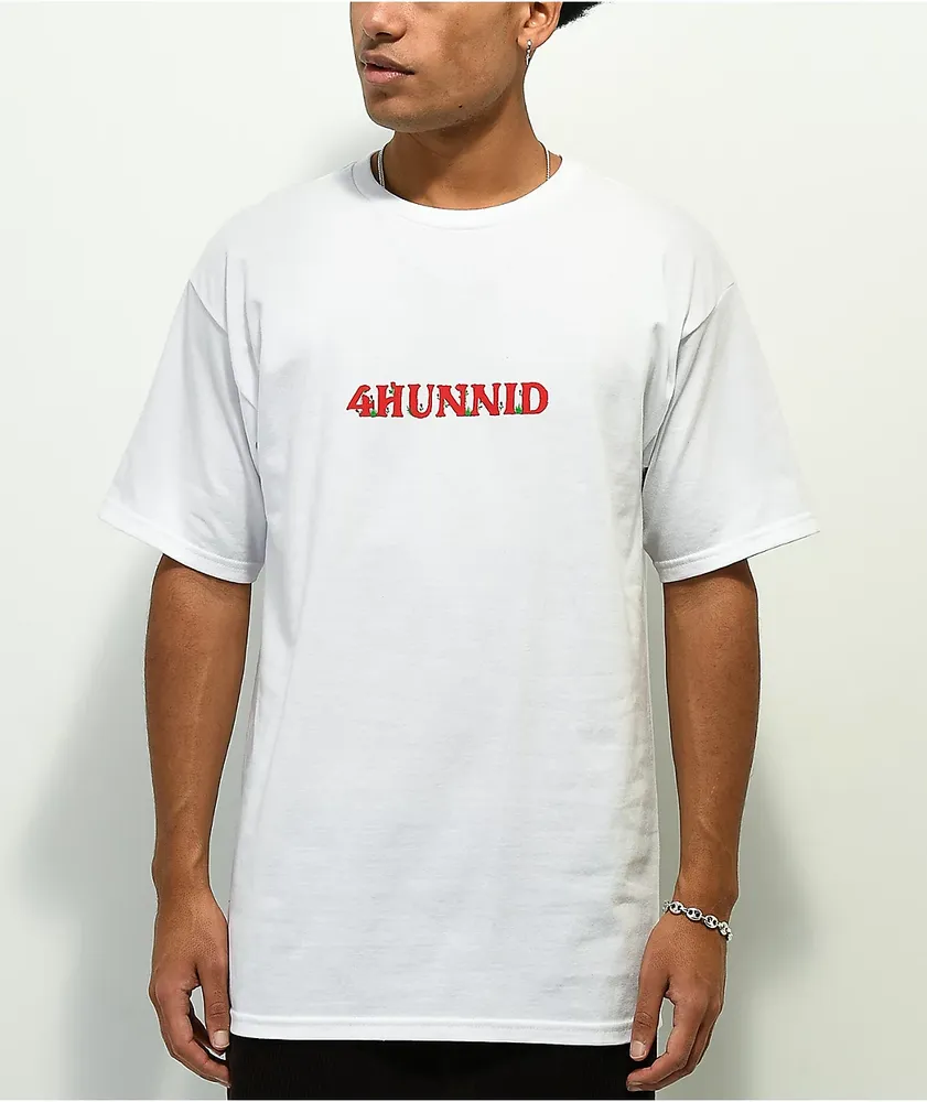 4Hunnid Roses Logo White T-Shirt | Mall of America®
