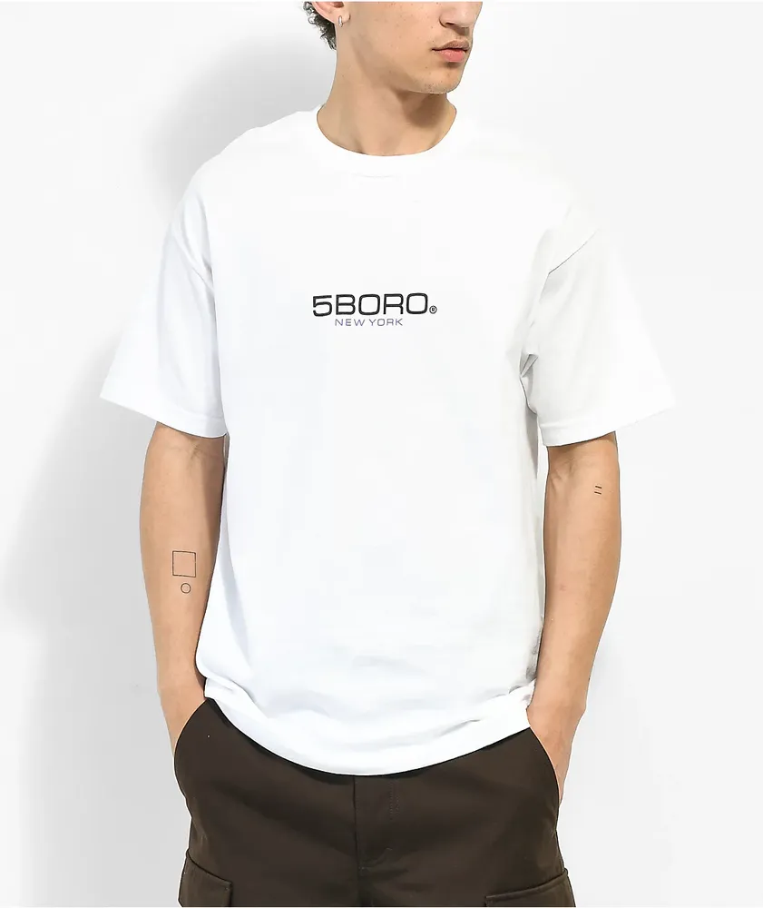 5Boro EXT Logo White T-Shirt | Hamilton Place