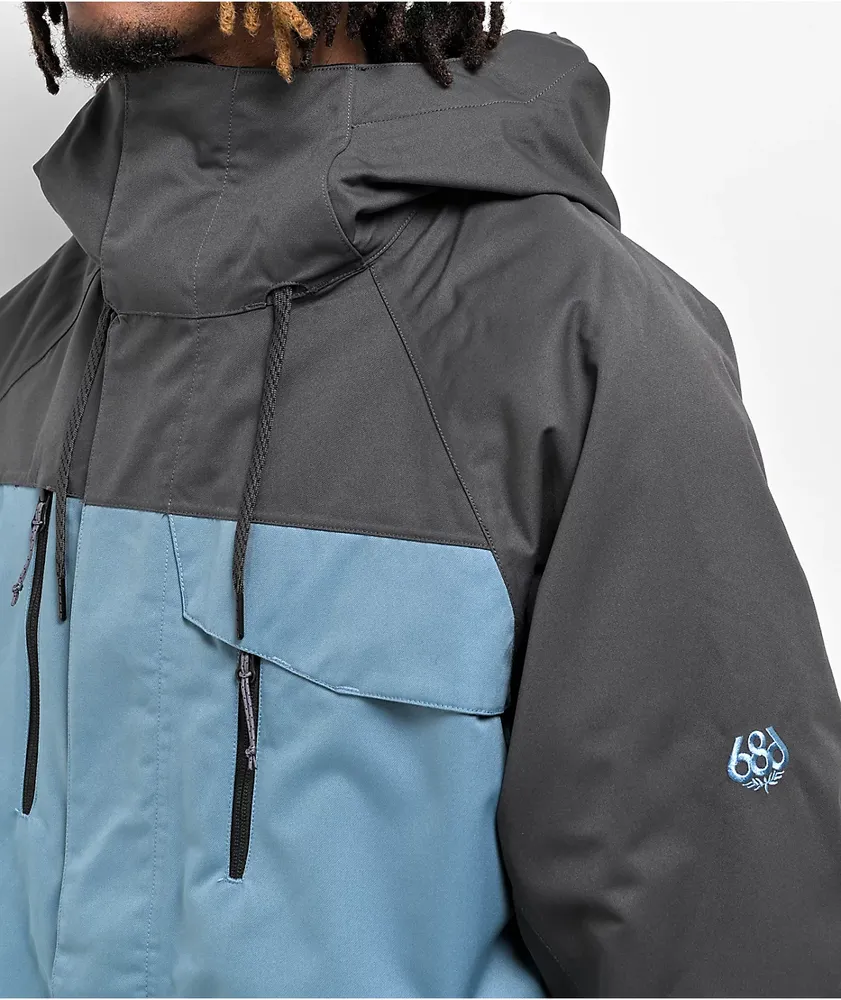 686 Geo Charcoal & Blue 10k Snowboard Jacket | Mall of America®