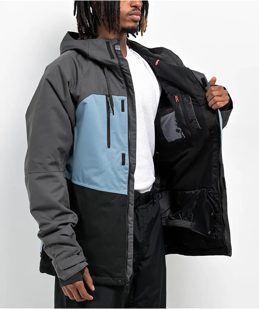 686 Geo Charcoal & Blue 10k Snowboard Jacket | Mall of America®