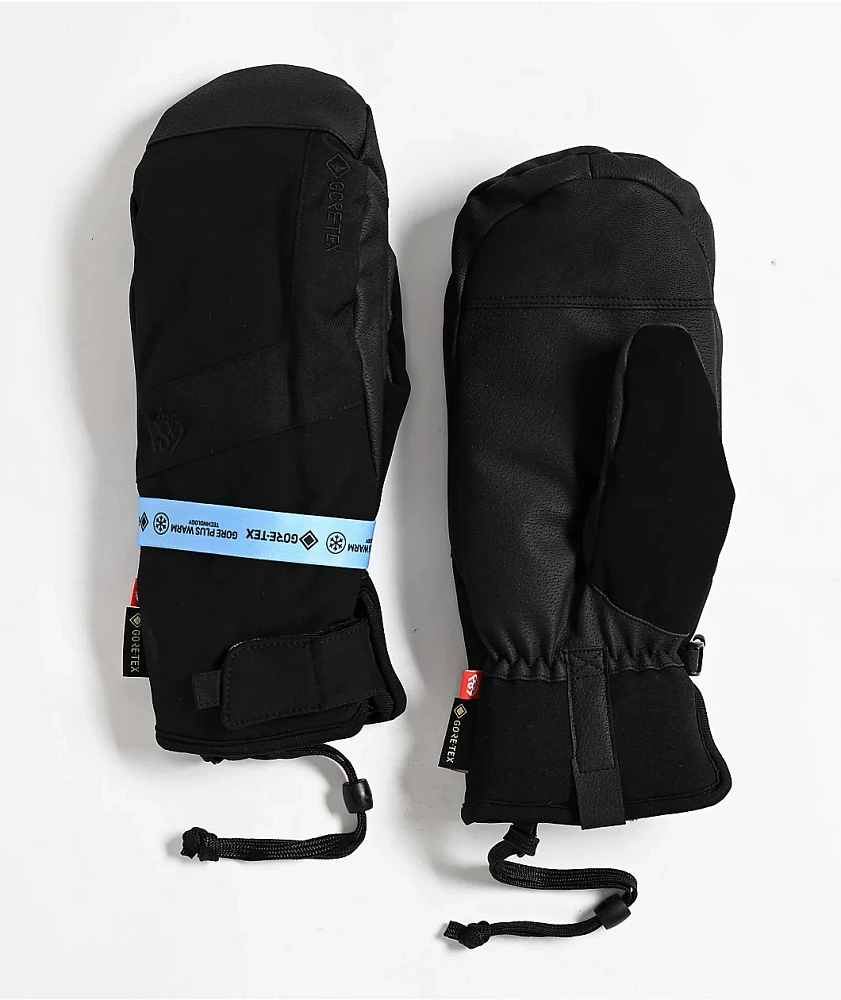 686 Linear Gore-Tex Black Snowboard Mittens | Hamilton Place