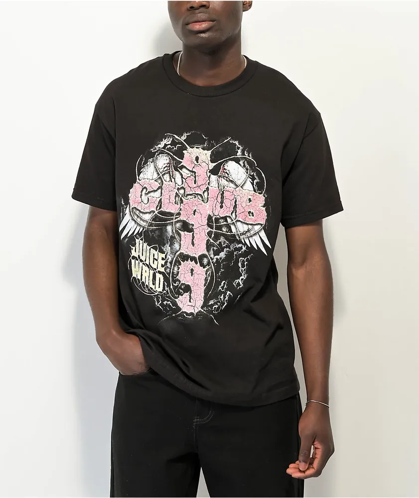 999 Club by Juice WRLD 999 Wings Black T-Shirt | CoolSprings Galleria