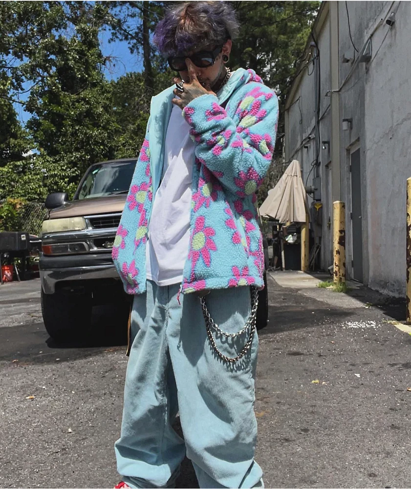 A.LAB A-Lab Dazer Flower Blue Hooded Fleece Zip Jacket | Mall of America®