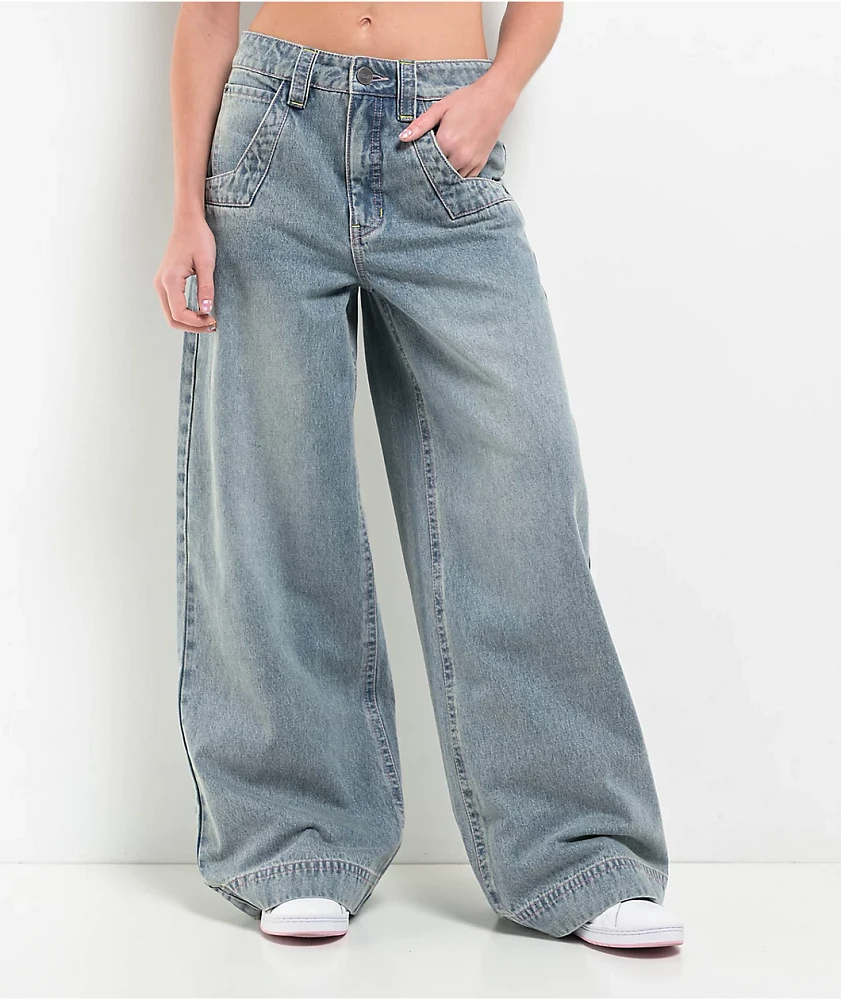 A.LAB Analog Star Blue Wash Ultra Loose Jeans | Mall of America®