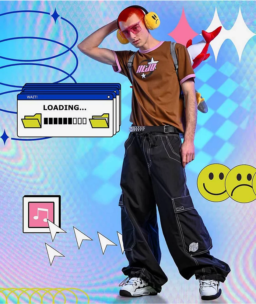 A.LAB Giga Rave Black Cargo Nylon Pants | Mall of America®