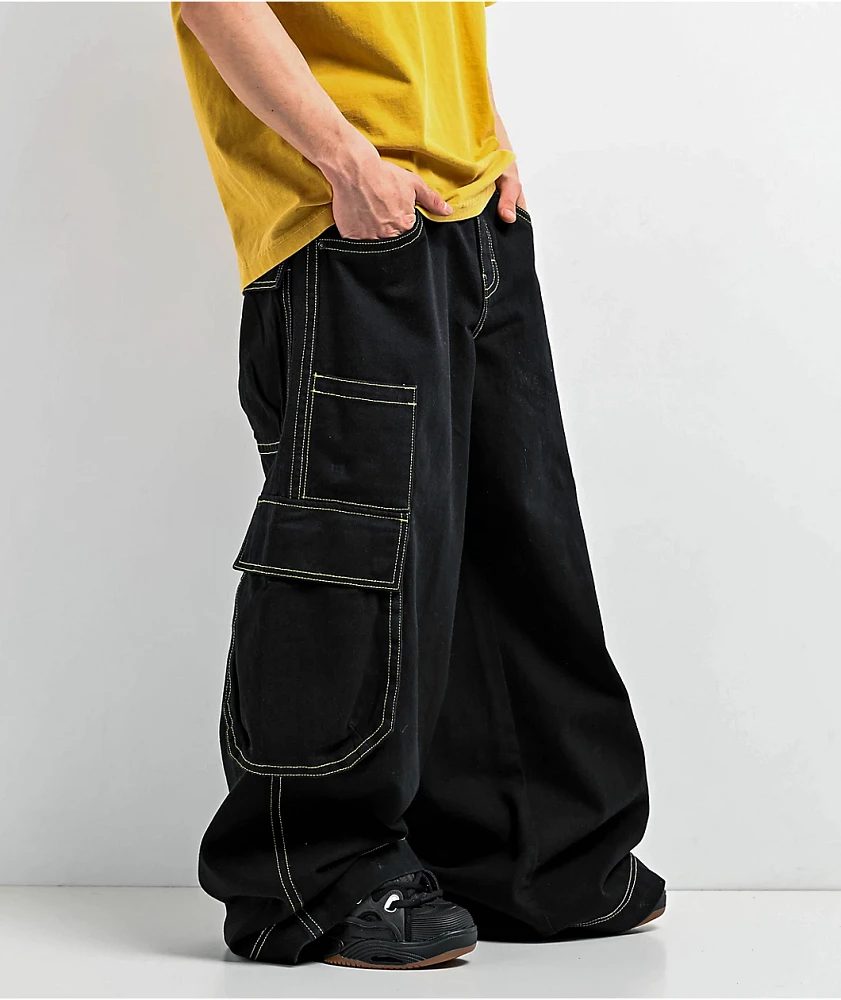 A.LAB Rave Cargo Giga Black Denim Jeans | Mall of America®