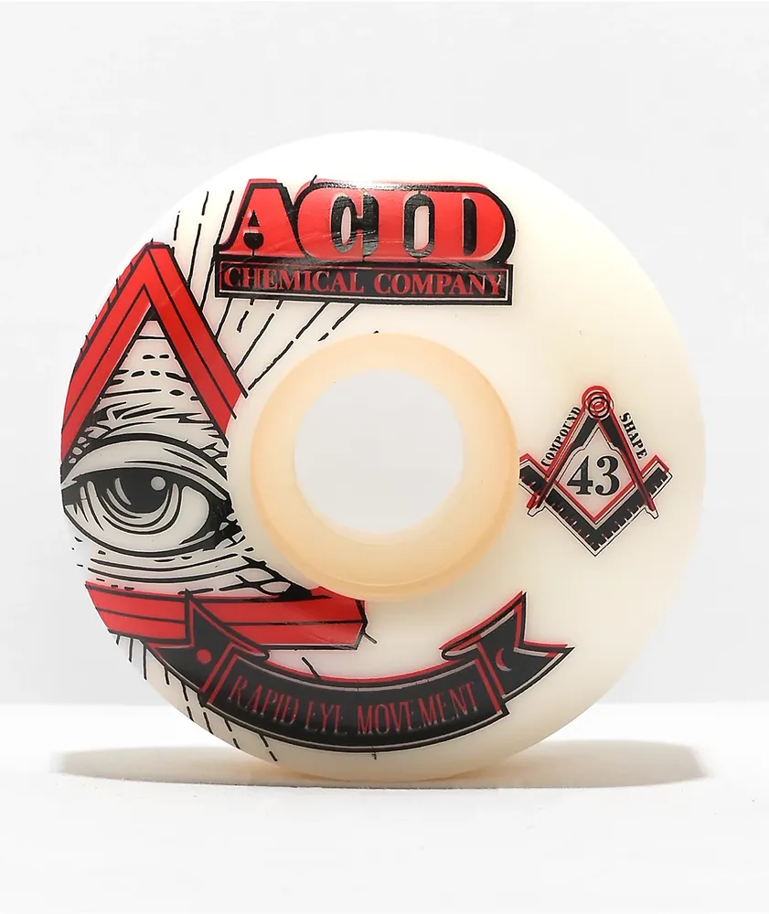 Acid Pyramid REM Formula 54mm 99a White Skateboard Wheels | Hamilton Place