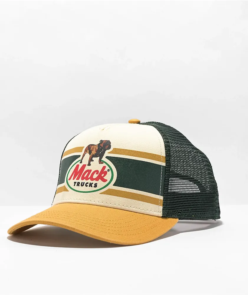 American Needle Sinclair Mack Trucks Green & Gold Trucker Hat ...
