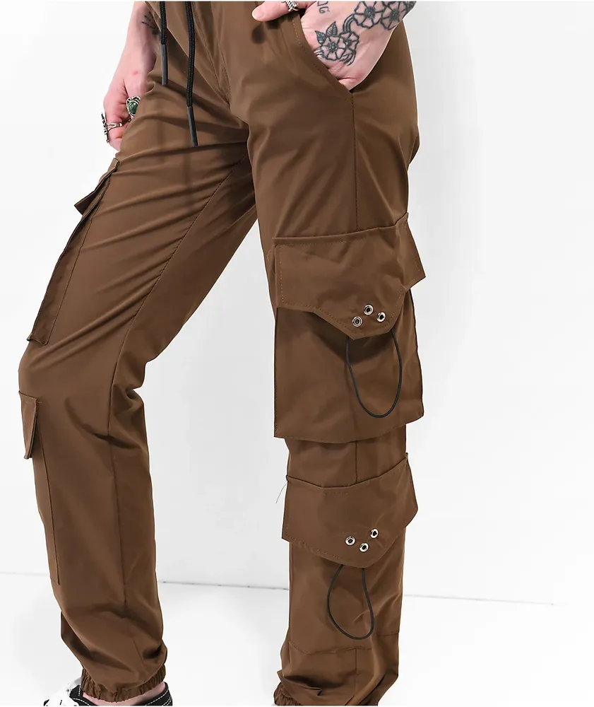 American Stitch Multi Pocket Brown Jogger Pants | Mall of America®