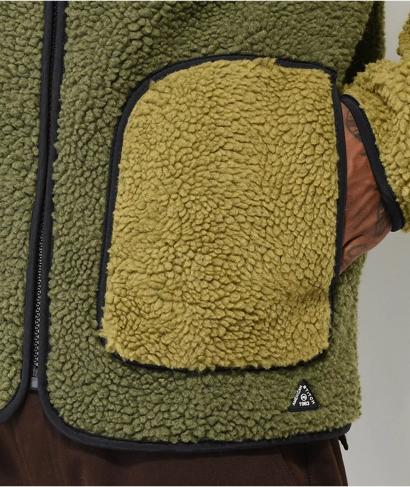 American Stitch Sherpa Zip Olive Tech Fleece Jacket | Mall of America®