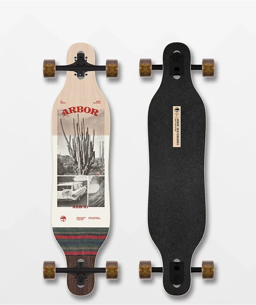Arbor Axis Photo 37" Drop Through Longboard Complete 2021 | Mall of ...