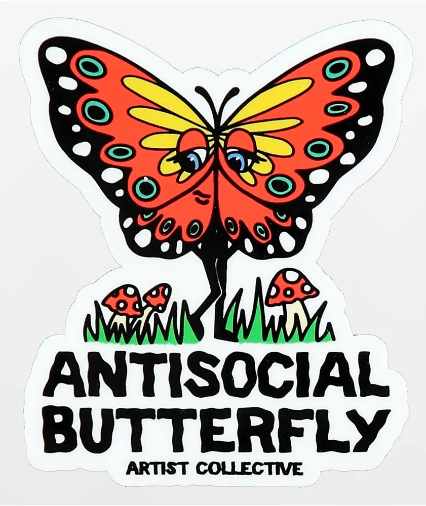 The Artist Collective Artist Collective Antisocial Butterfly Sticker ...