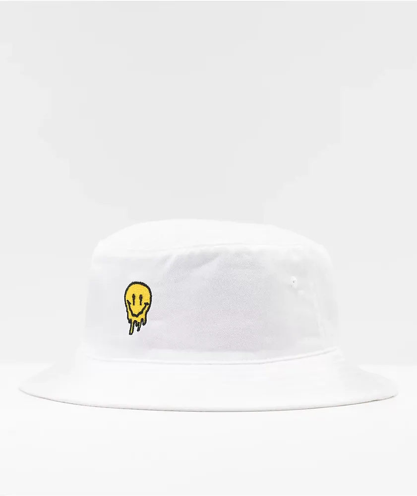 The Artist Collective Artist Collective Drip Face White Bucket Hat at ...