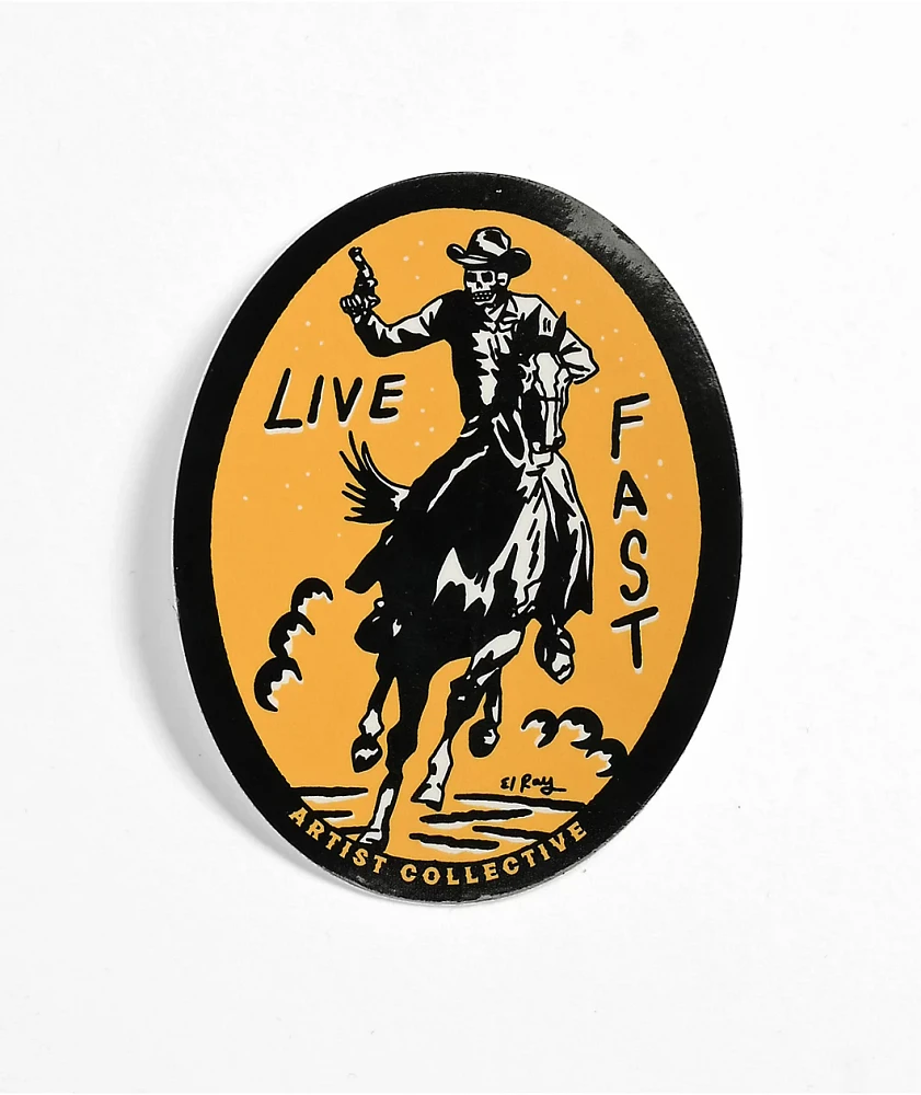 The Artist Collective Artist Collective Live Fast Cowboy Sticker ...