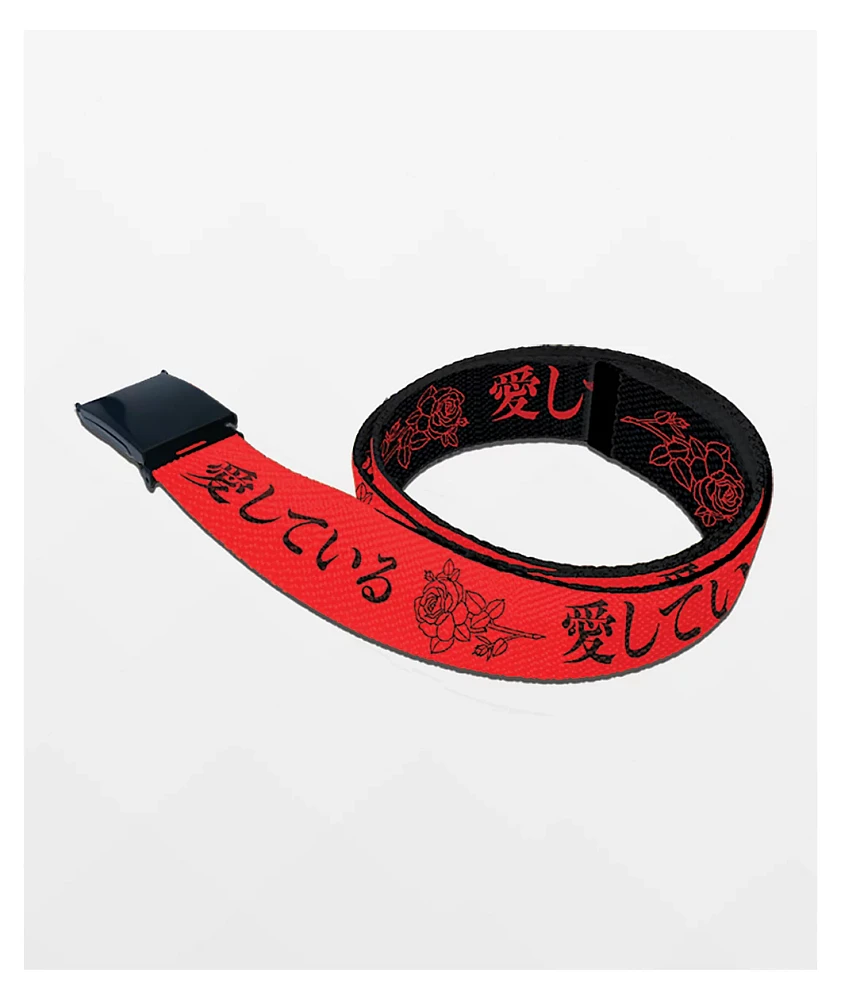 The Artist Collective Artist Collective Love You Red Web Belt ...