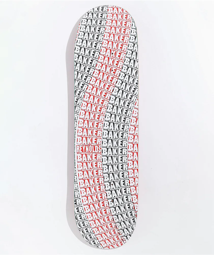 Baker AR Wavy Black & Red 8.25" Skateboard Deck | Hamilton Place