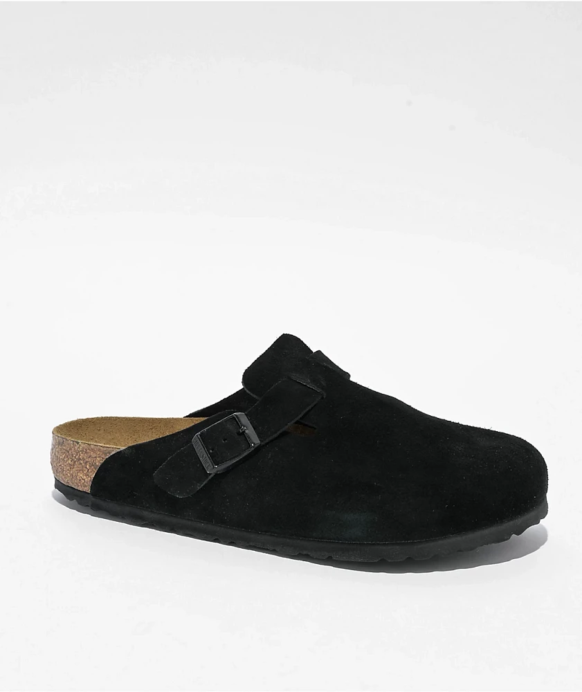 Birkenstock Boston Soft Footbed Black Clogs | Hamilton Place