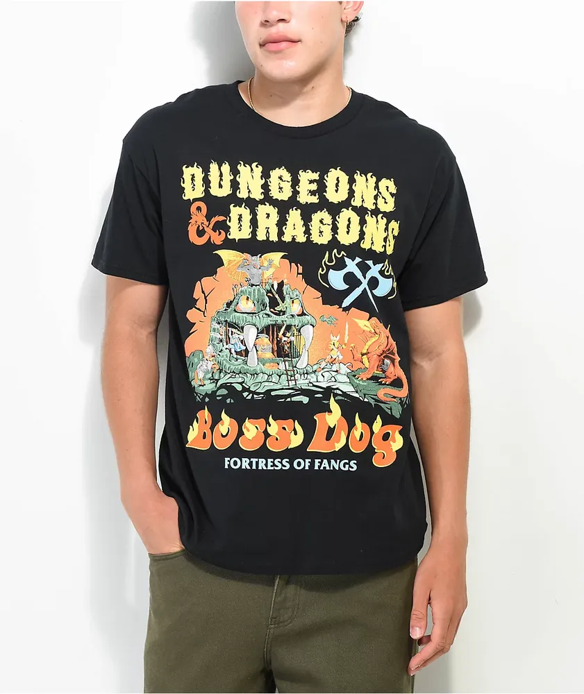 Boss Dog x Dungeons & Dragons Fortress Of Fangs Black T-Shirt ...