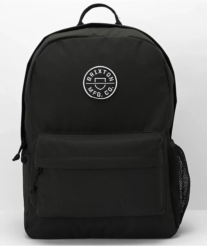 Brixton Crest Black Backpack | Hamilton Place