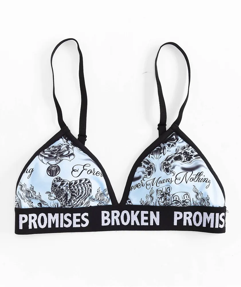 Broken Promises Blasted Blue Triangle Bralette | Hamilton Place