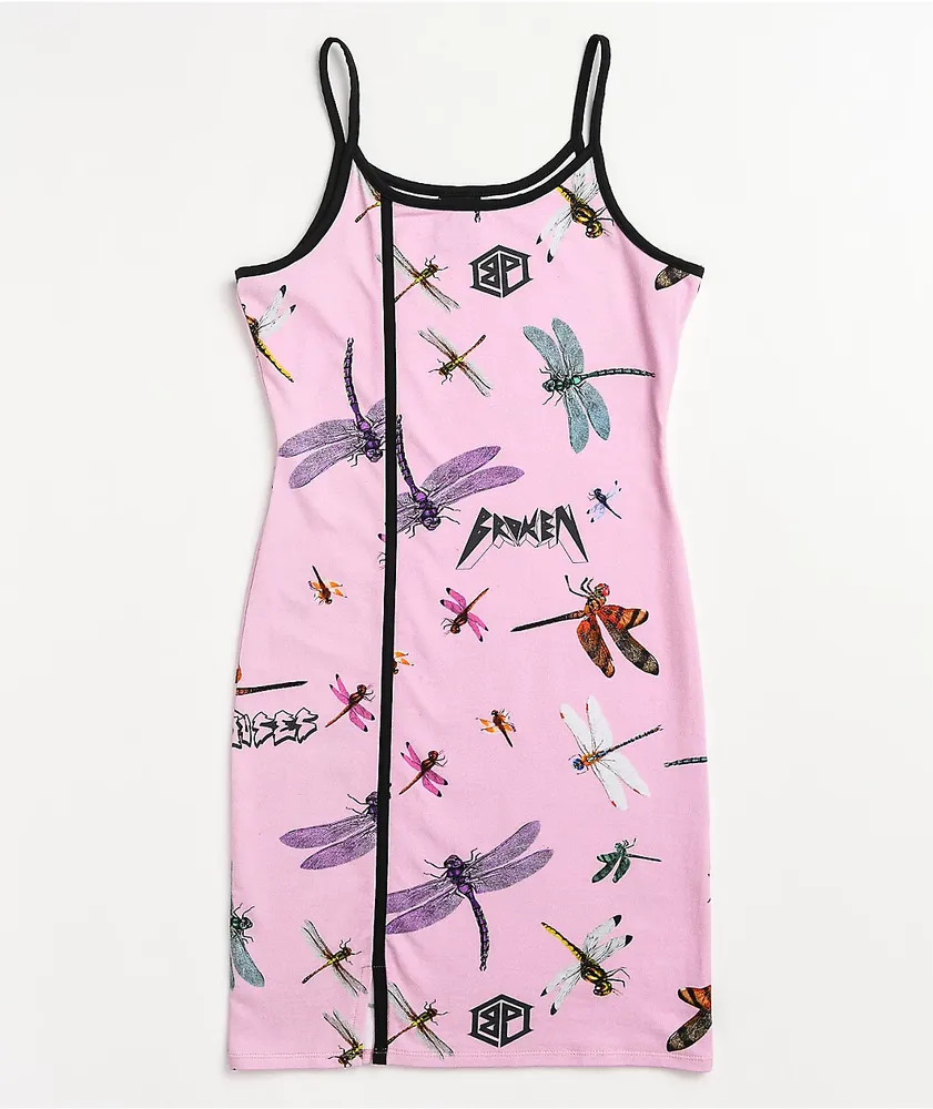 Broken Promises Dragonflies Pink Tank Dress at Hamilton Place in ...