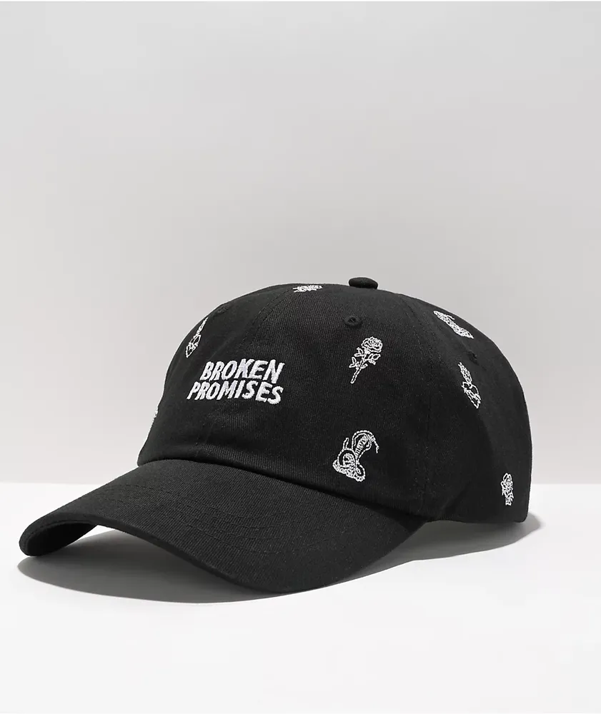Broken Promises Fortune Black Strapback Hat | Hamilton Place