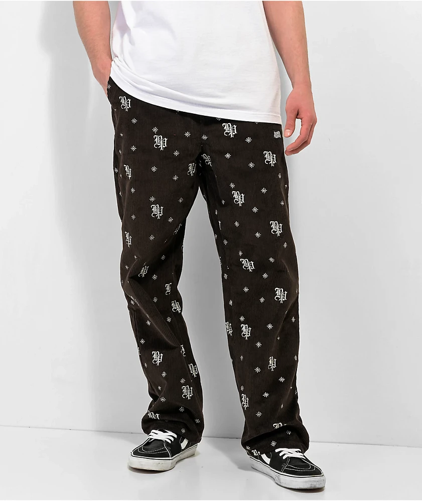 Broken Promises Lock Up Black Elastic Waist Corduroy Pants | Hamilton Place