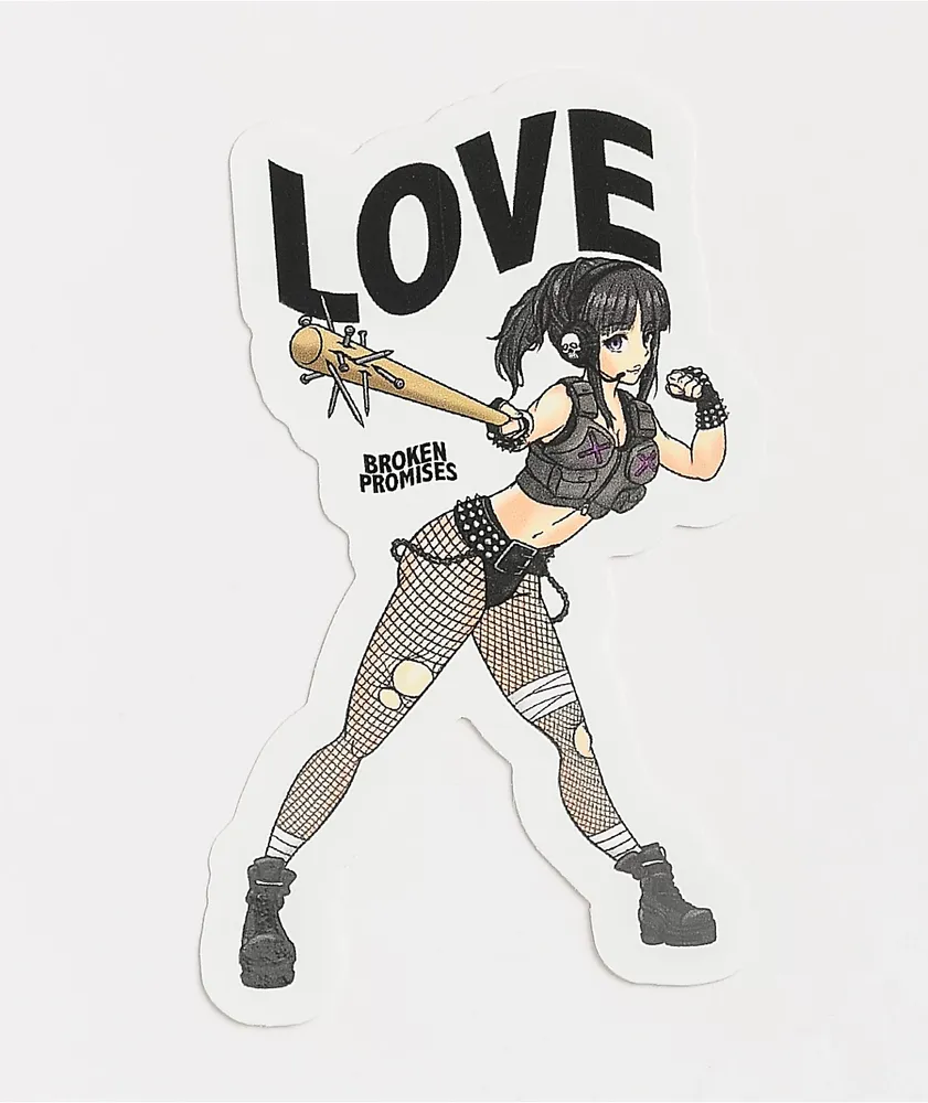 Broken Promises Love Fighter Anime Sticker | Hamilton Place