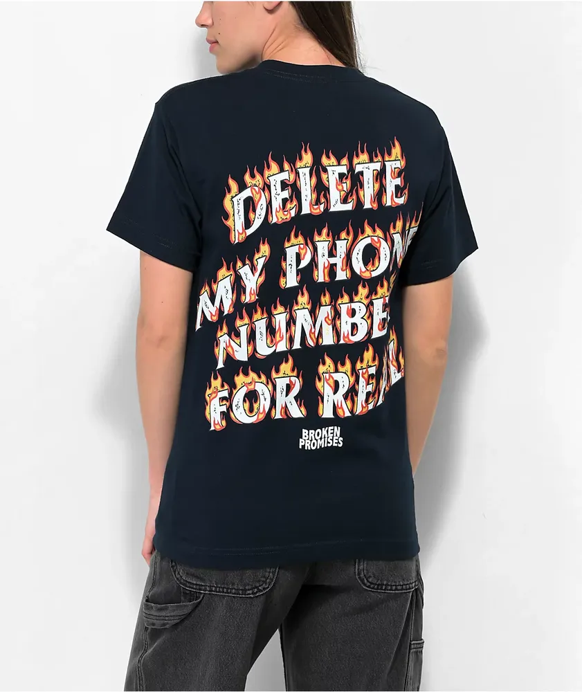 Broken Promises Old Flame Navy T-Shirt | Hamilton Place