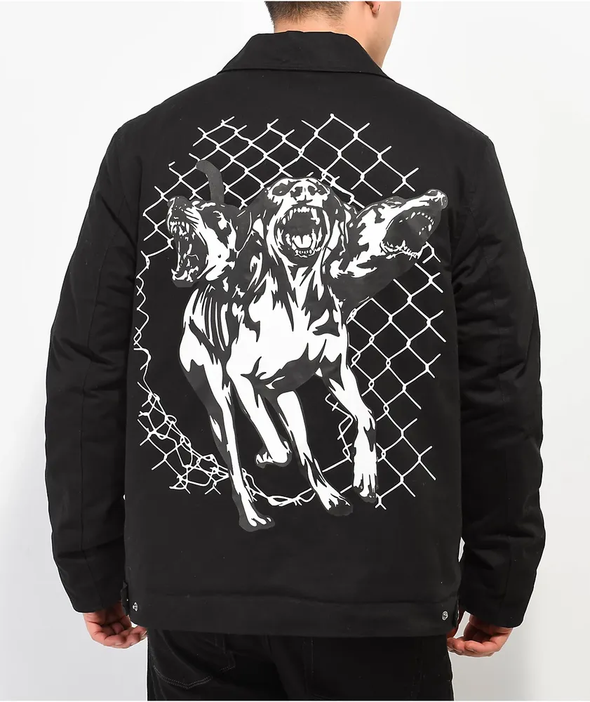 Broken Promises Rabid Printed Black Work Jacket | Hamilton Place